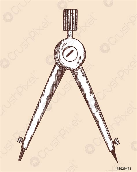 Compasse Sketch Stock Vector 3029471 Crushpixel