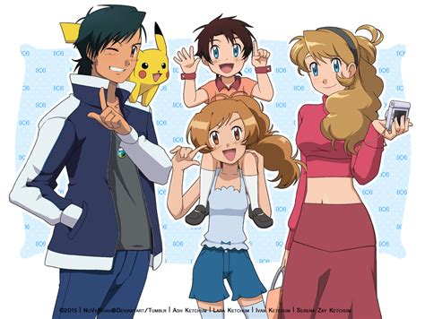 Pikachu Ash Ketchum And Serena Pokemon And 2 More Drawn By Novanoah