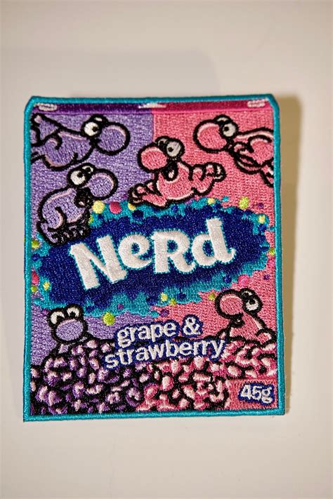Iron On Embroidered “nerd” Patch 4” X 3 1 8” Etsy