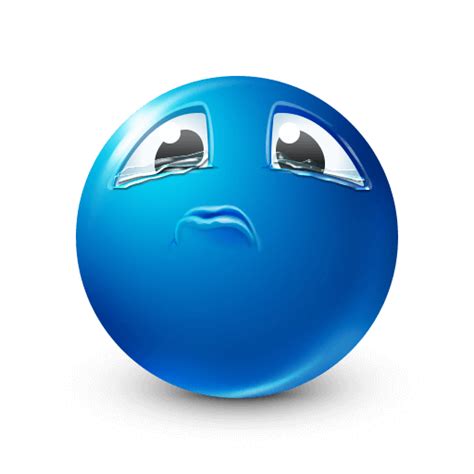 Sad Blue Emoji