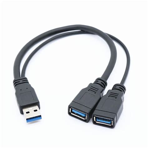 Linyer Usb 30 Splitter Cable Usb 30 Male To Dual Usb Splitter Charger