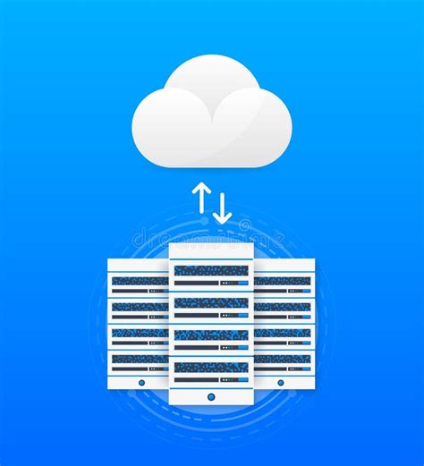 Data Processing Center Abstract Digital Storage Connecting The Server Farm To The Cloud