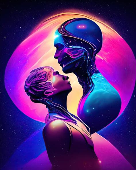 Premium Ai Image Man And Woman Fantasy Bisexuality Love Equality Couple