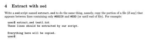 4 extract with sed write a sed script named