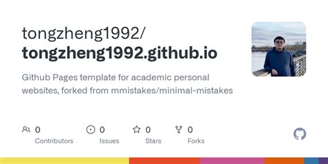 Github Tongzheng1992 Github Pages Template For Academic Personal