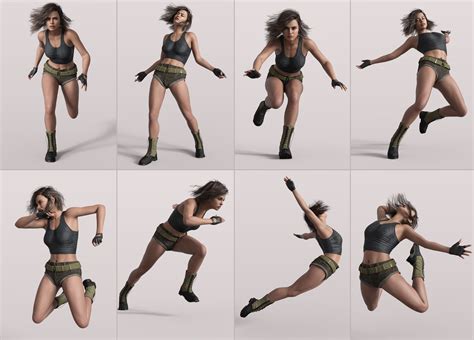 Z Dynamic Action Pose Mega Set For Genesis 9 And 8 Female Daz 3d