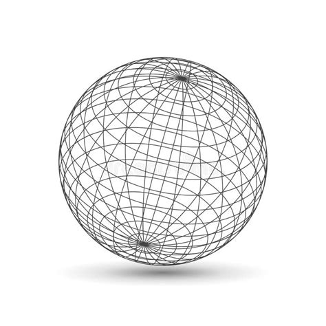 Wireframe Globe Icon Stock Vector Illustration Of Background 5052864