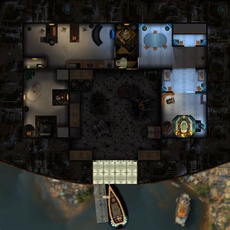 Biolab In Abandoned Flying Refinery Coriolis Map Rdungeondraft