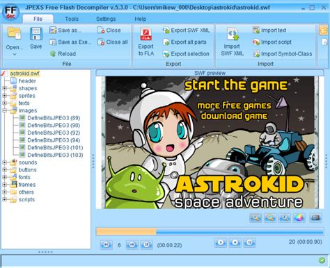 Edit And Explore Flash Swfs With Free Flash Decompiler Betanews