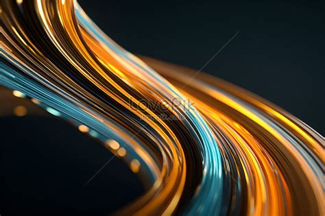 화려한 물결 모양의 선