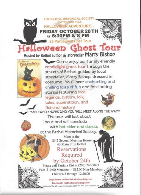 The Bethel Historical Society Invites You To A Halloween Adventure