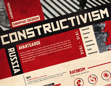 인포그래픽 타임라인형 구성주의 Behance