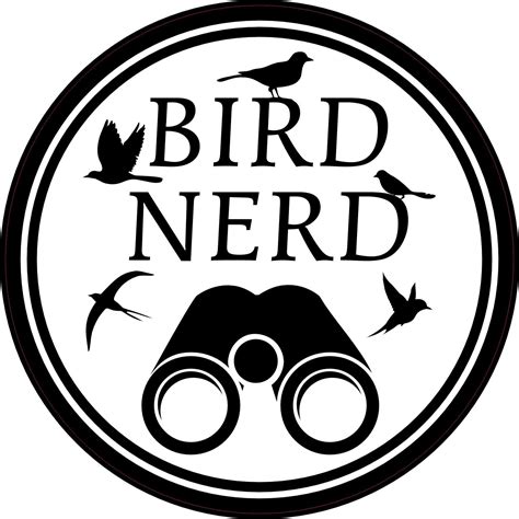 Stickertalk Bird Nerd Circle Sticker 5 Inches X 5 Inches Stickertalk®