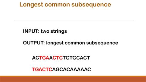 Longest Common Subsequence Lcs Ppt Download
