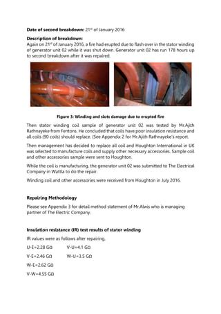 Generator Unit Breakdown Report PDF