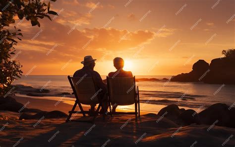 Premium Ai Image Senior Couple Enjoying Their Golden Age Generative Ai