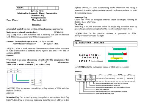 Sample Solution Microprocessor Question Paper B Tech AKTU Studocu