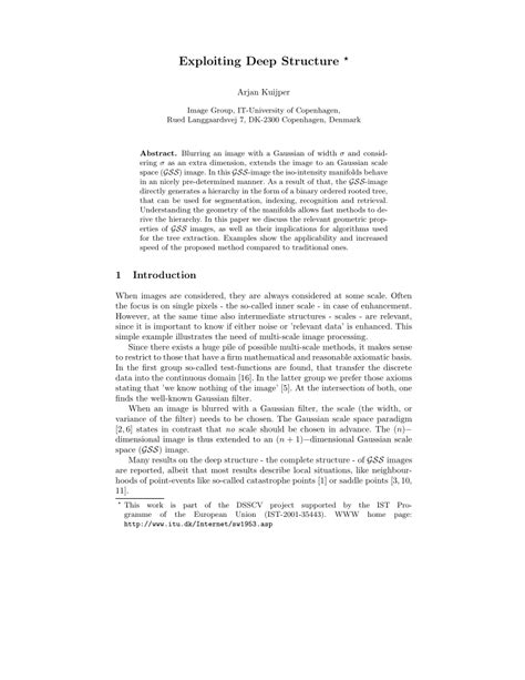 Pdf Exploiting Deep Structure