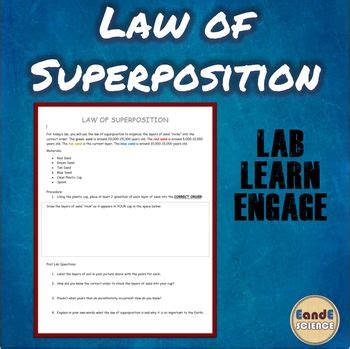 Law Of Superposition Lab By EandE Science Teachers Pay Teachers
