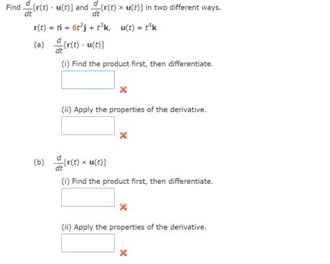 Solved Find Dtd R T U T And Dtd R T U T In Two Chegg Com