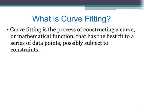 Curve Fitting Ppt
