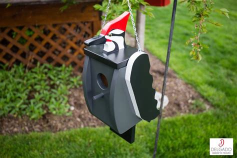 Pileated Woodpecker Bird House Birdhouse Hand Painted Solid Wood