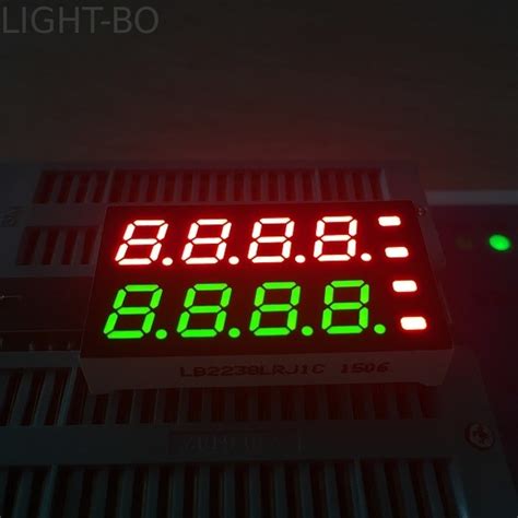 Dual Colour Digits Segment LED Display High Luminous Intensity Easy