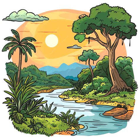 Premium Psd Satpura Range Indian Illustration