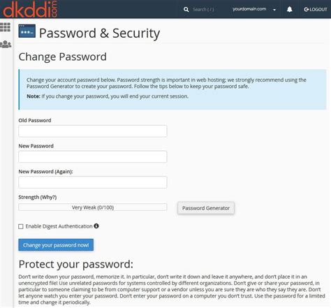 Reset Your Cpanel Password Knowledge Base