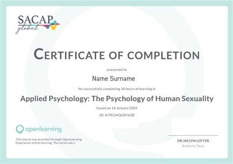 Psychology Of Human Sexuality Short Course Sacap Global