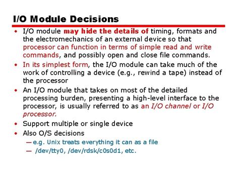 Chapter 7 Inputoutput Inputoutput Problems Wide Variety Of