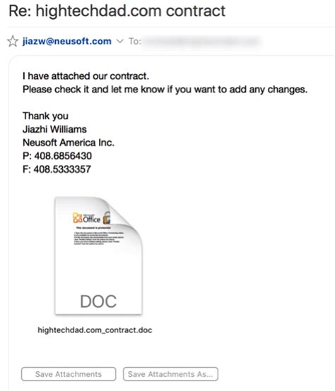 Malware Warning Emaildomain Plus Contractdoc” Has A Malicious Word Macro Analysis