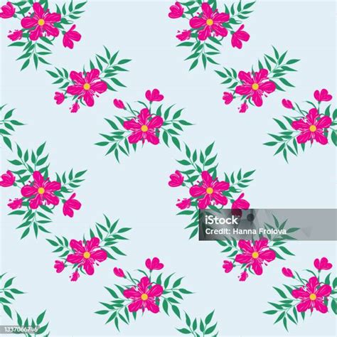 매끄러운 플로럴 패턴 직물 직물 면 직물 커버 벽지 인쇄 선물 포장 엽서 스크랩 북을위한 작은 꽃의 배경 벽지에 대한 스톡 벡터 아트 및 기타 이미지 Istock