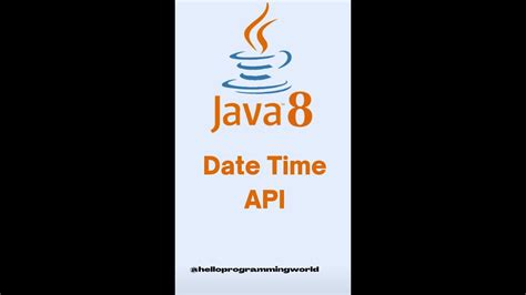 Java 8 Date Time API Shorts YouTube
