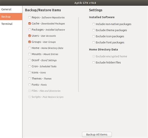 Backup And Restore Ubuntu Applications Using Aptik Vitux