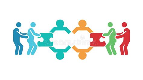 Human Chain People Icon Teamwork Community Collaboration Unity Vector Design Generative Ai