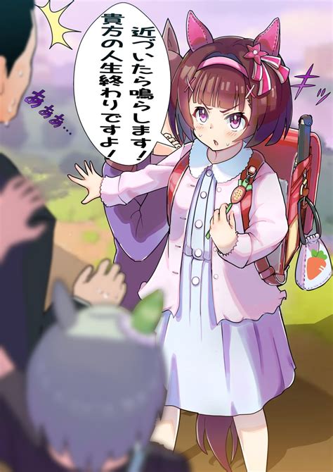 Trainer Seiun Sky And Nishino Flower Umamusume Drawn By Kamome