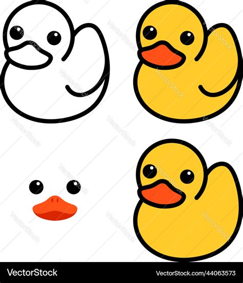 Yellow Rubber Duck Royalty Free Vector Image Vectorstock