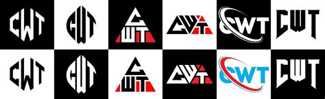 Cwt Letter Logo Design In Six Style Cwt Polygon Circle Triangle Hexagon Flat And Simple