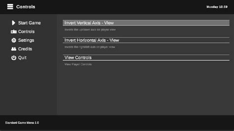 Github Michaelega Standard Game Menu Standardised Procedural Game Menu For Pc And Console