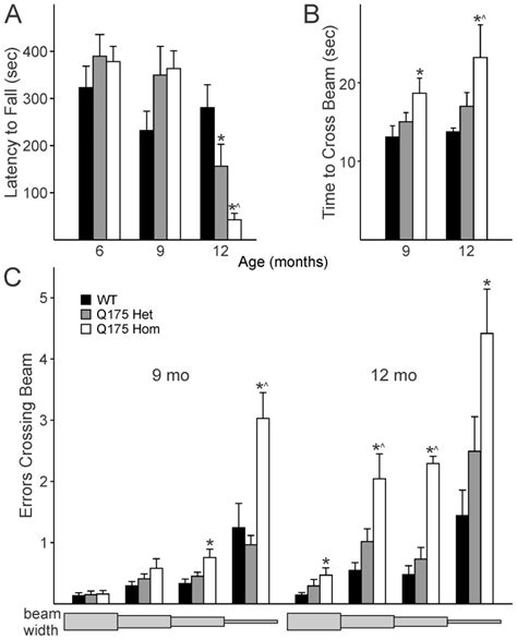 A The Accelerating Rotarod Test Revealed That The Age Related Motor Download Scientific