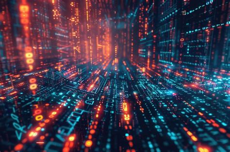 Premium Photo 3d Rendering Of Digital Binary Code Network Conveying