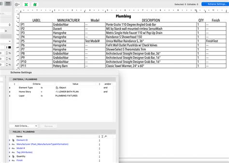 schedules object categories classifications and graphisoft