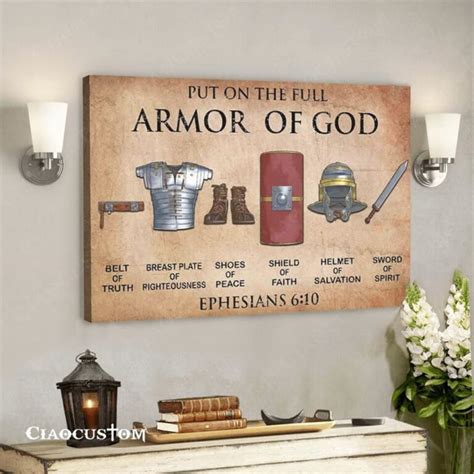 Put On The Full Armor Of God Canvas Wall Art Christian Canvas Prints