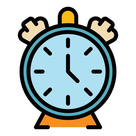 Table Clock Icon Color Outline Vector 15067513 Vector Art At Vecteezy