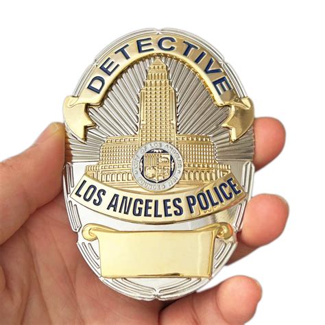 Lapd Detective Los Angeles Police Badge Customizable Badge Number Cop Collectibles