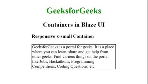 blaze ui containers responsiveness geeksforgeeks