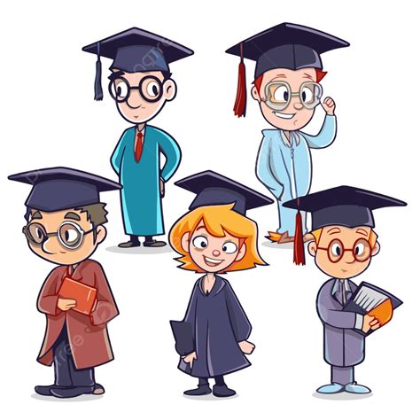 Graduated Cartoon Student Students Vector Clipart Class Of Class Of