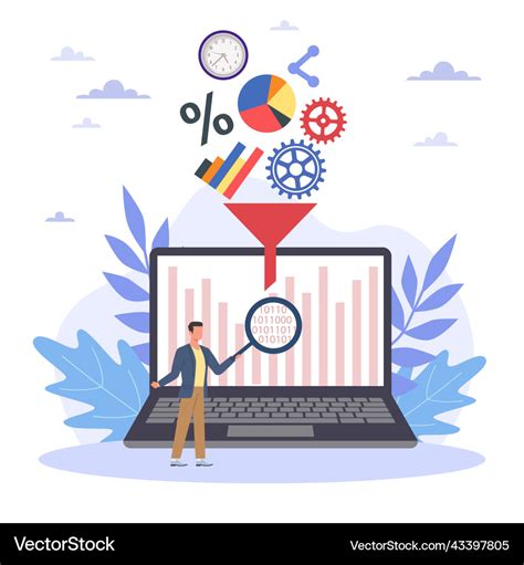 Data Filter Content Analysis Management Royalty Free Vector