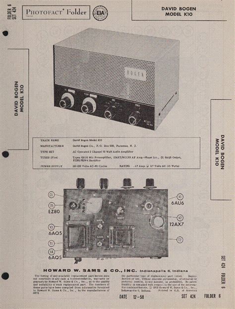 David Bogen Model K10 Sm Service Manual Download Schematics Eeprom